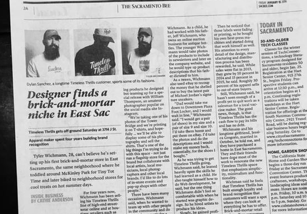 THE SACRAMENTO BEE - 1/15/16 – Timeless Thrills