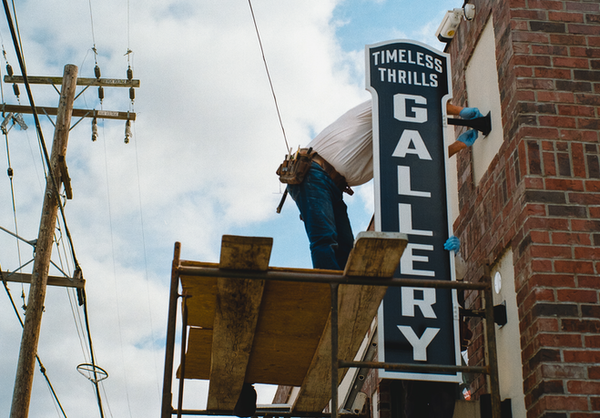 NEW EXTERIOR SIGN INSTALL – Timeless Thrills